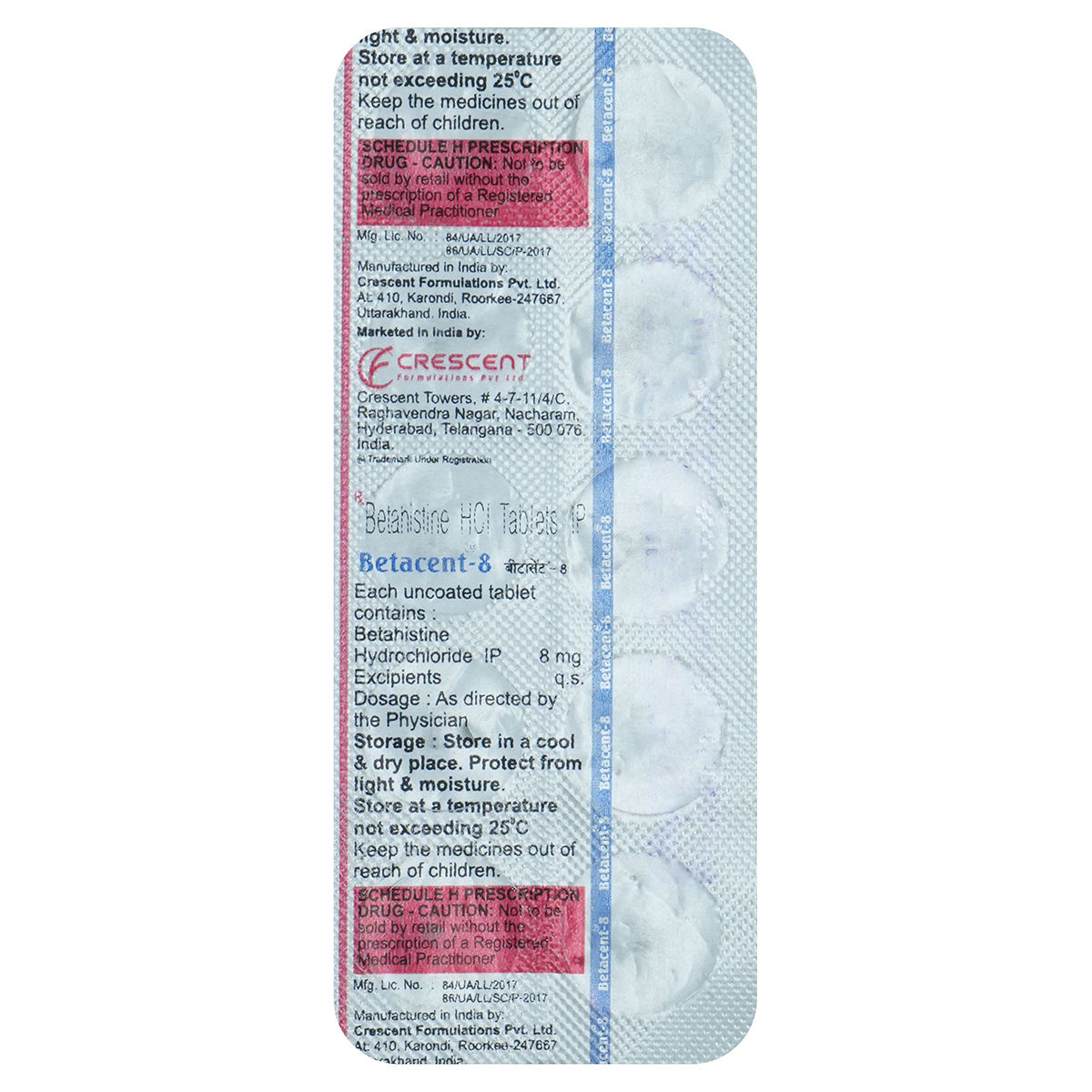 Betacent-8 Tablet | Uses, Side Effects, Price | Apollo Pharmacy