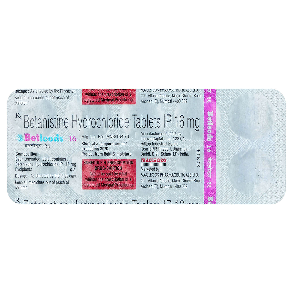 Betleods-16 Tablet | Uses, Side Effects, Price | Apollo Pharmacy