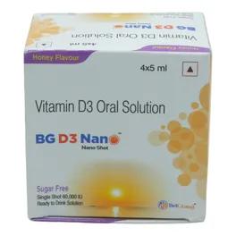 BG D3 Sugar Free Honey Flavour Nano Shot Solution 5 ml | Uses, Side ...