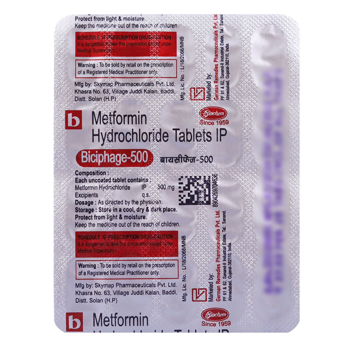 Biciphage-500 Tablet 20's Price, Uses, Side Effects, Composition ...