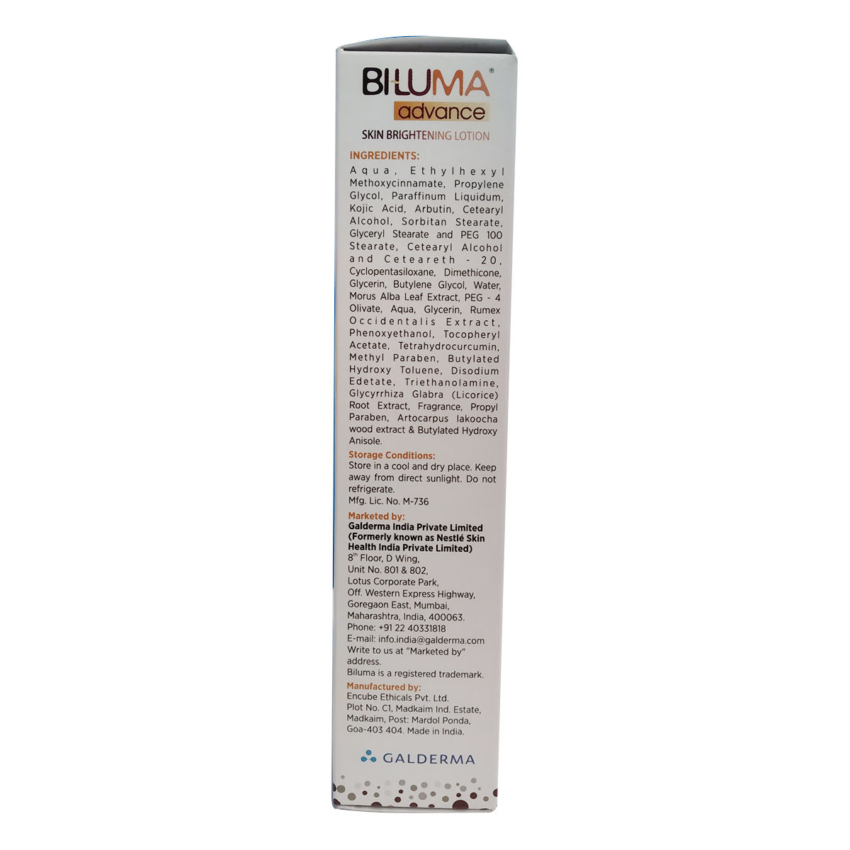 Biluma Advanced Skin Lightening Lotion 45 gm Price, Uses, Side Effects ...
