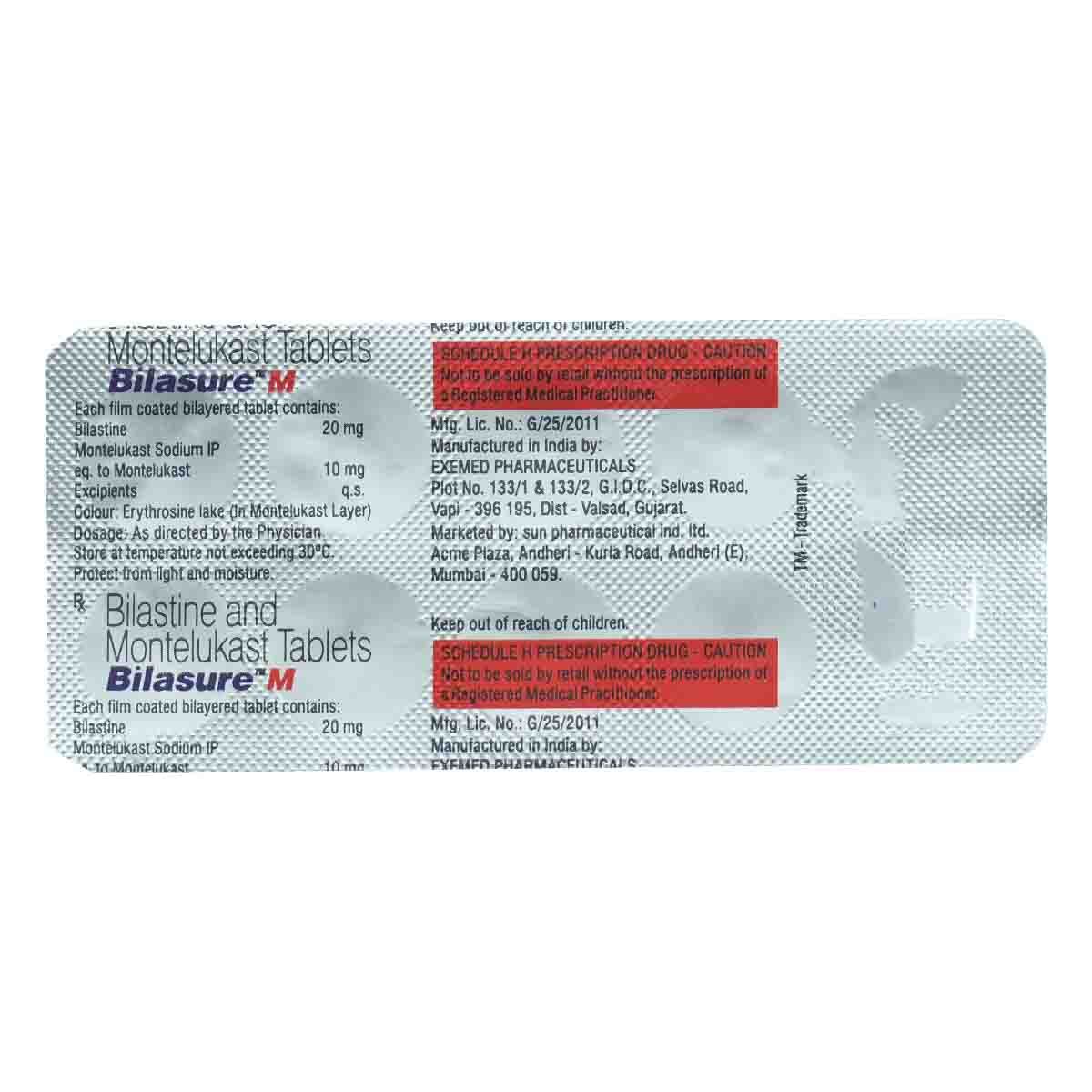 Bilasure M Tablet 10's Price, Uses, Side Effects, Composition - Apollo ...