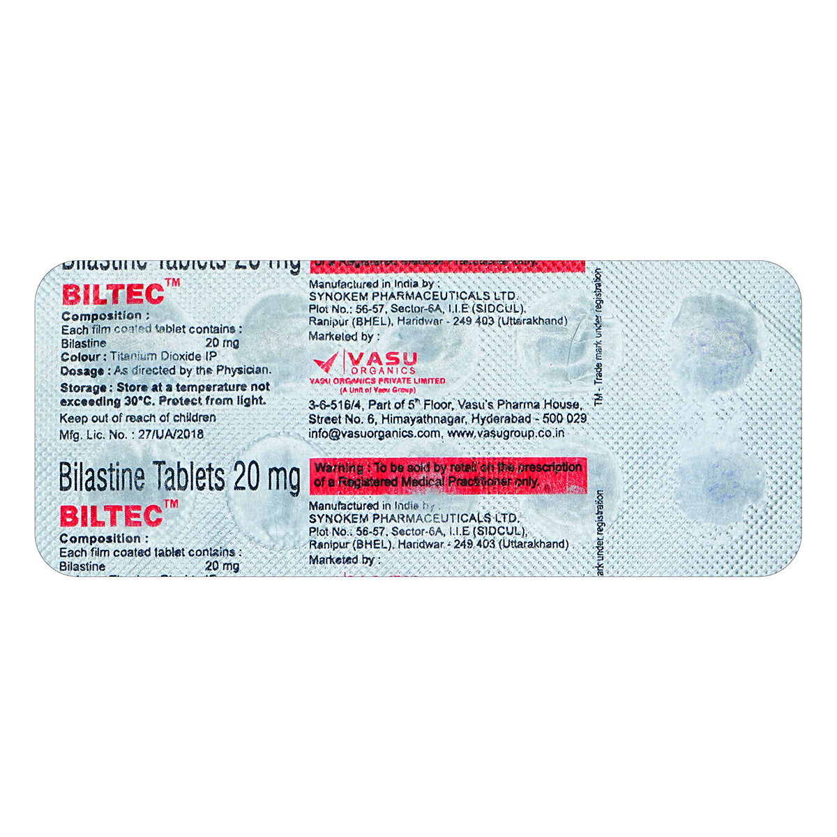 Biltec 20 Tablet | Uses, Side Effects, Price | Apollo Pharmacy
