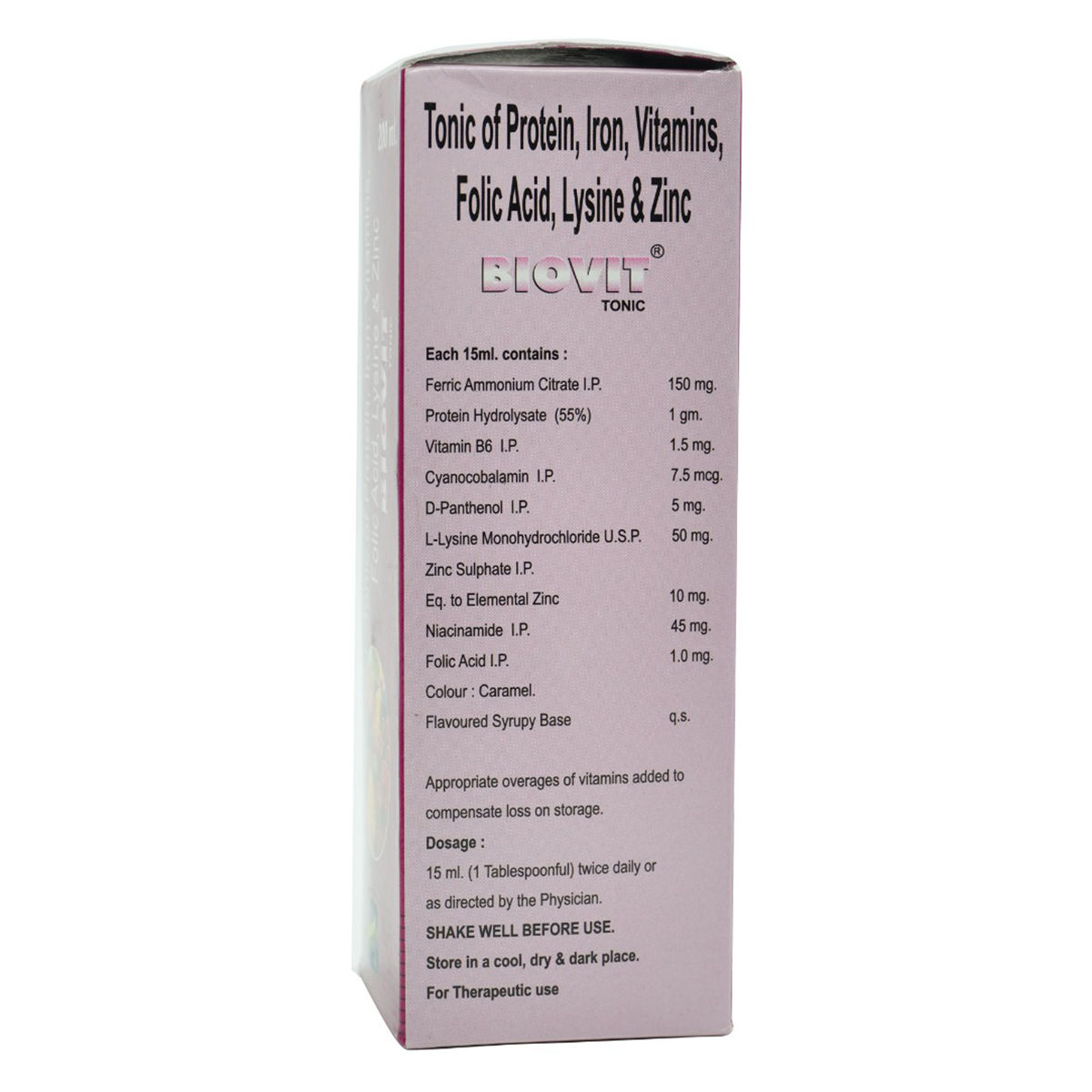 Biovit Syrup, 200 ml Price, Uses, Side Effects, Composition - Apollo ...