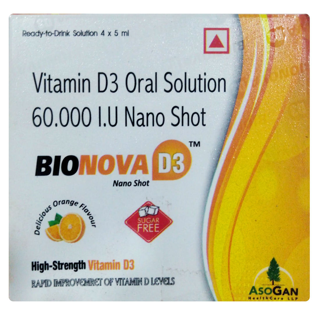 Bionova D3 Nano Shot Sugar Free Orange Flavour Oral Solution 5 ml | Uses, Side Effects, Price ...