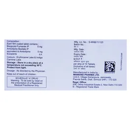 Bisoheart AM 5 Tablet | Uses, Side Effects, Price | Apollo Pharmacy