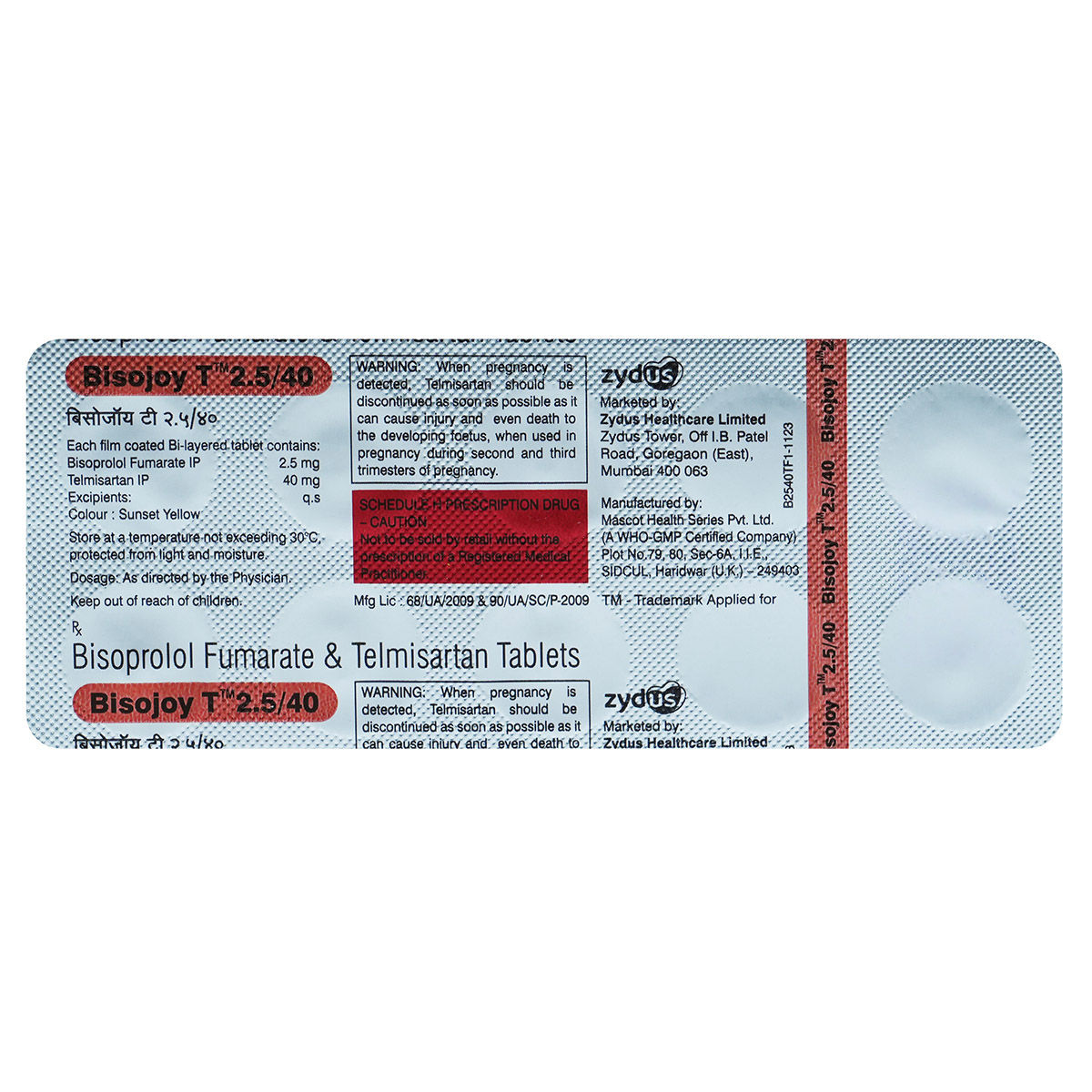 Bisojoy T 2.5/40 Tablet 10's | Uses, Side Effects, Price | Apollo Pharmacy