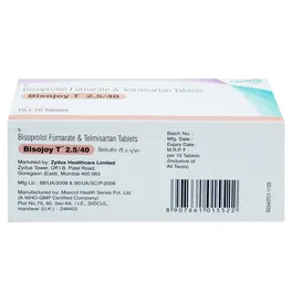 Bisojoy T 2.5/40 Tablet 10's | Uses, Side Effects, Price | Apollo Pharmacy