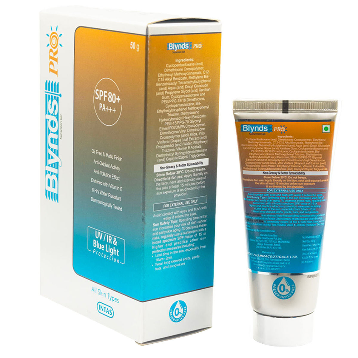 Blynds PRO SPF 80+ Pa+++ Sunscreen Gel | Uses, Side Effects, Price ...