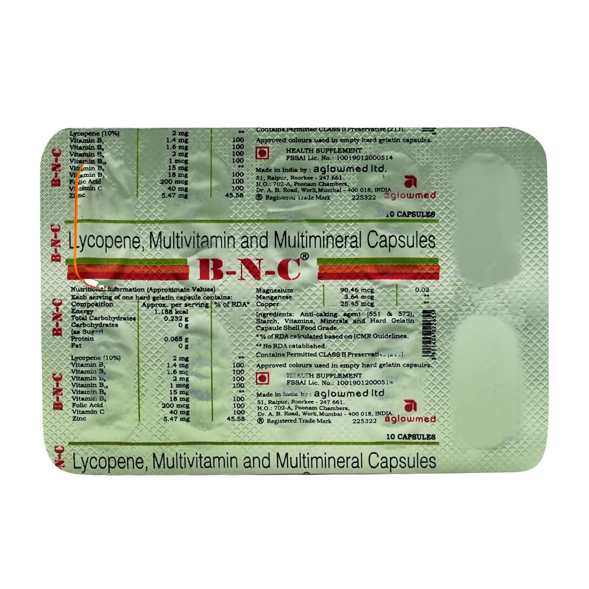 B N C Capsule 10's Price, Uses, Side Effects, Composition - Apollo Pharmacy