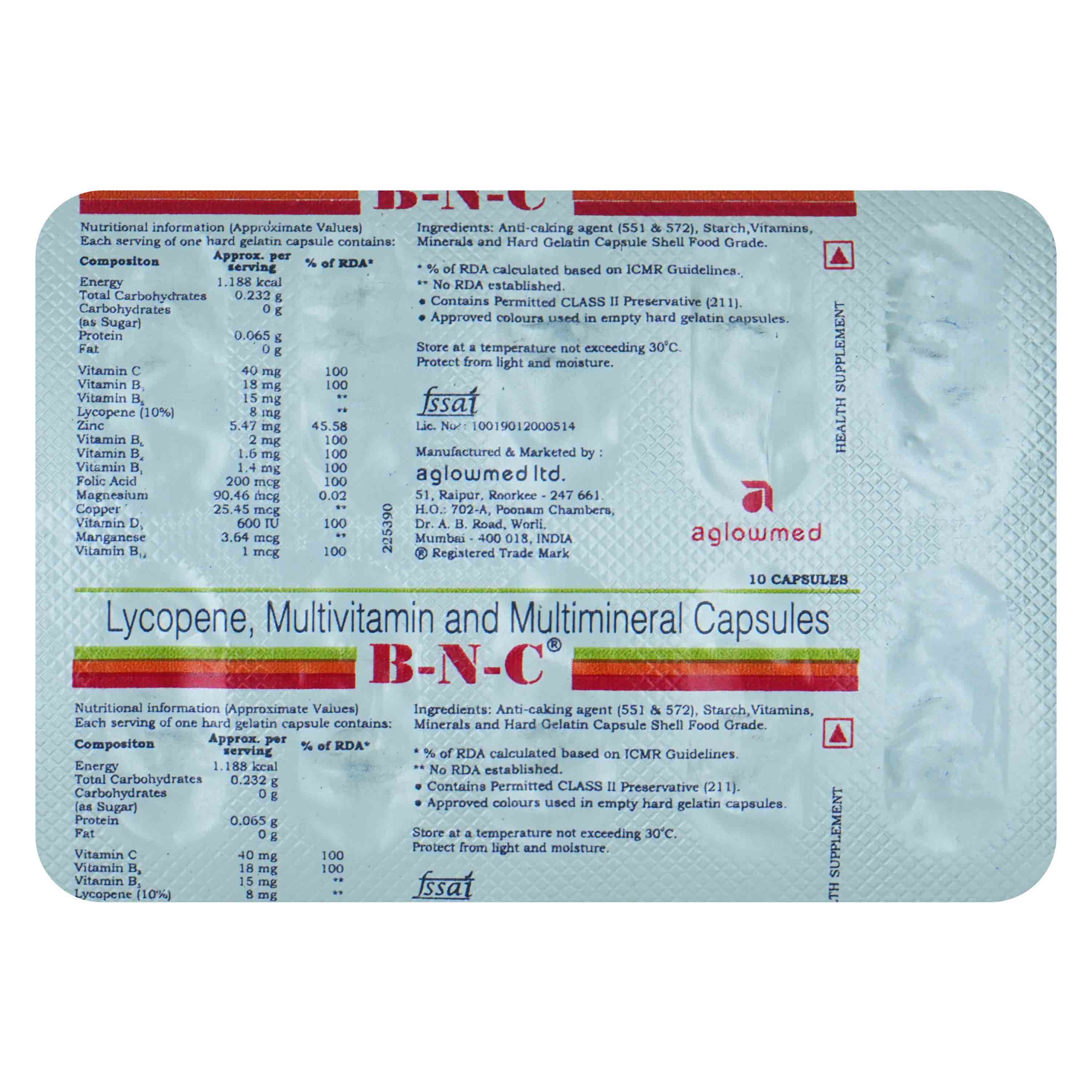 B N C Capsule | Uses, Side Effects, Price | Apollo Pharmacy