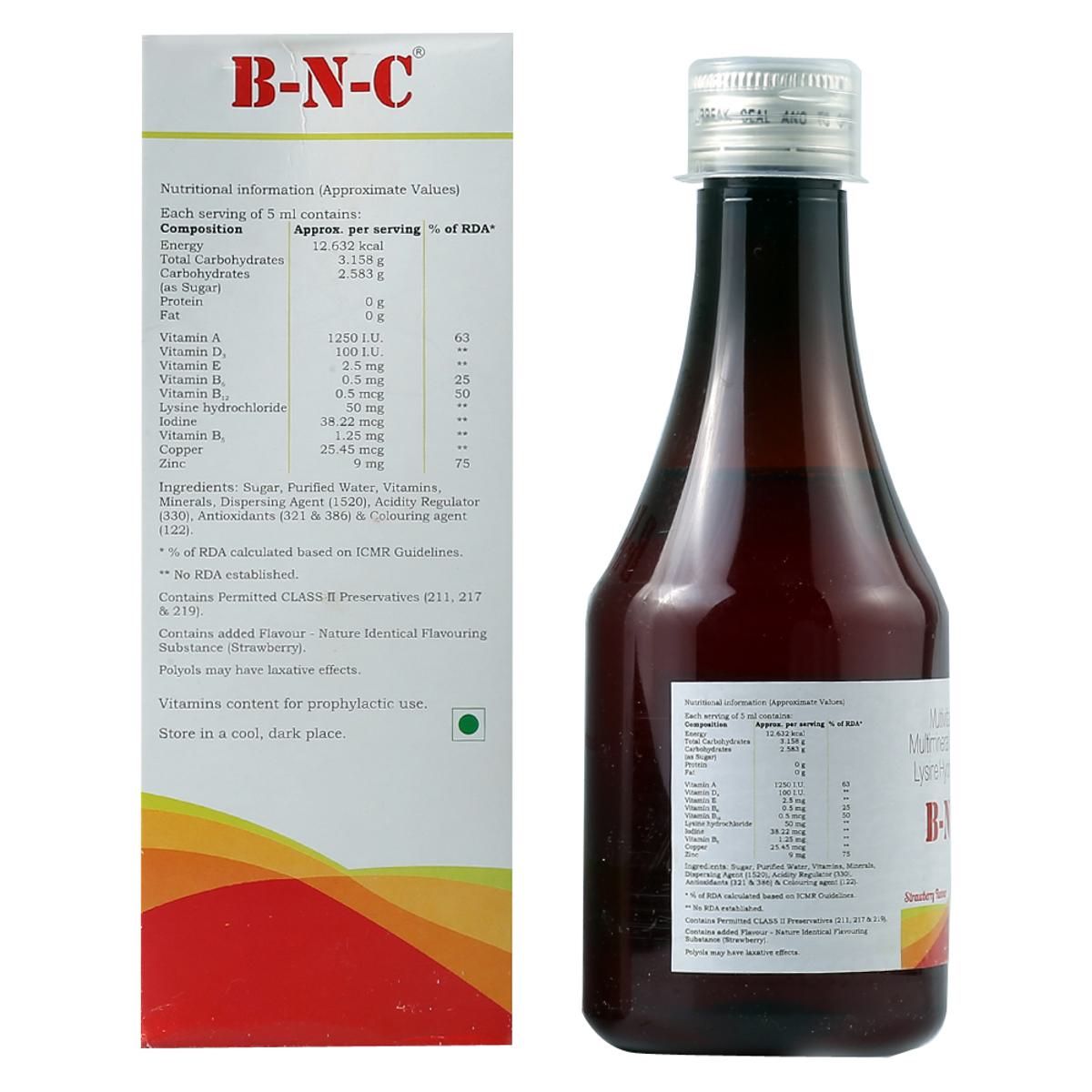 B-N-C 200Ml Strawberry Flav Syp Price, Uses, Side Effects, Composition ...