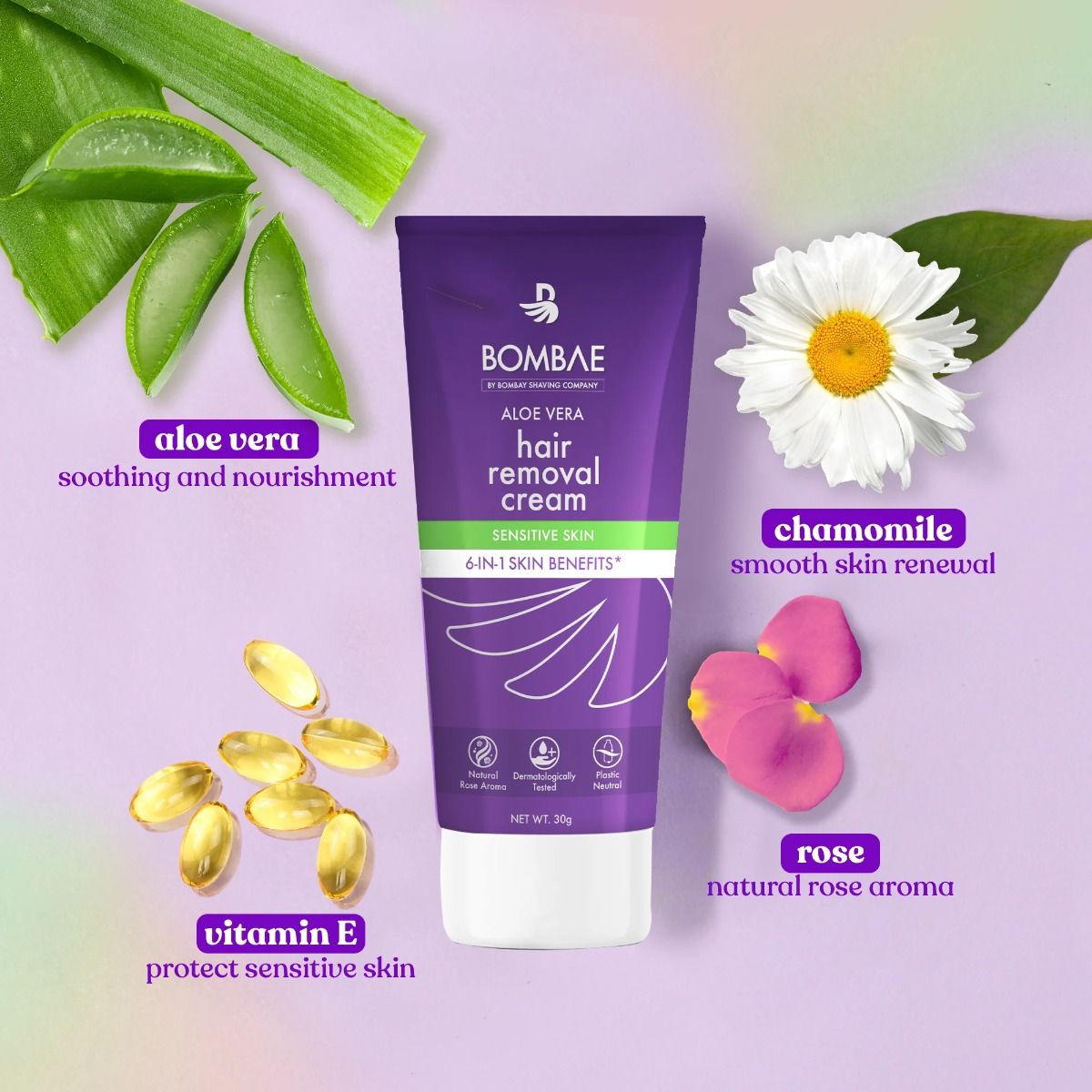 Bombae Aloevera Hair Removal Cream 30G Price, Uses, Side Effects ...