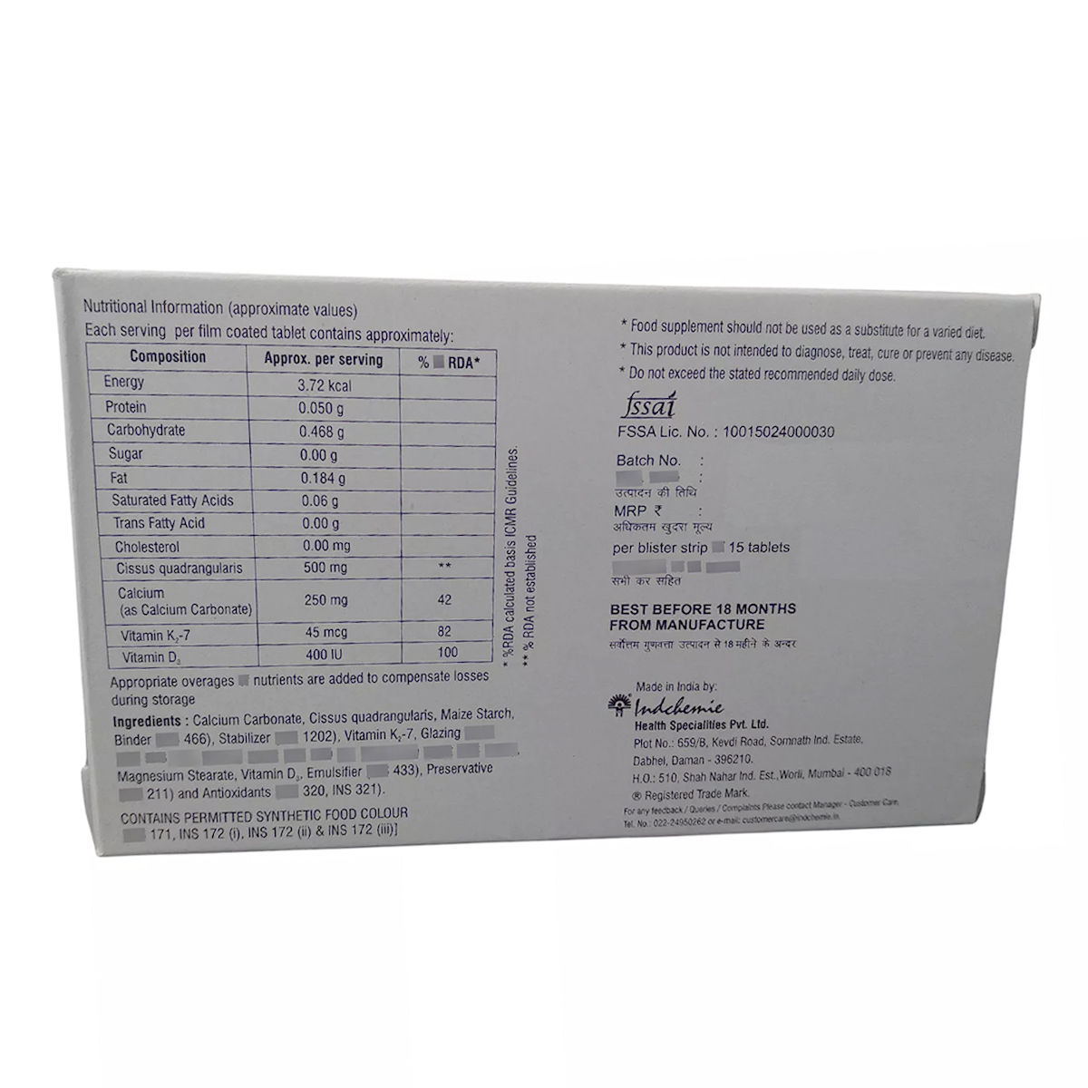 Bonestat Frac Tablet 15's Price, Uses, Side Effects, Composition ...