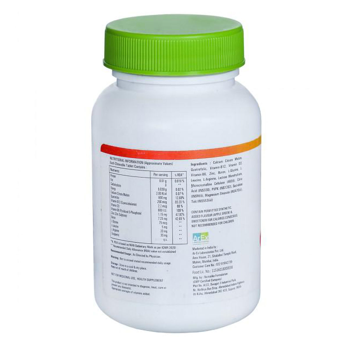 Bonydil Green Apple Flavour Chewable Tablet 30's Price, Uses, Side ...