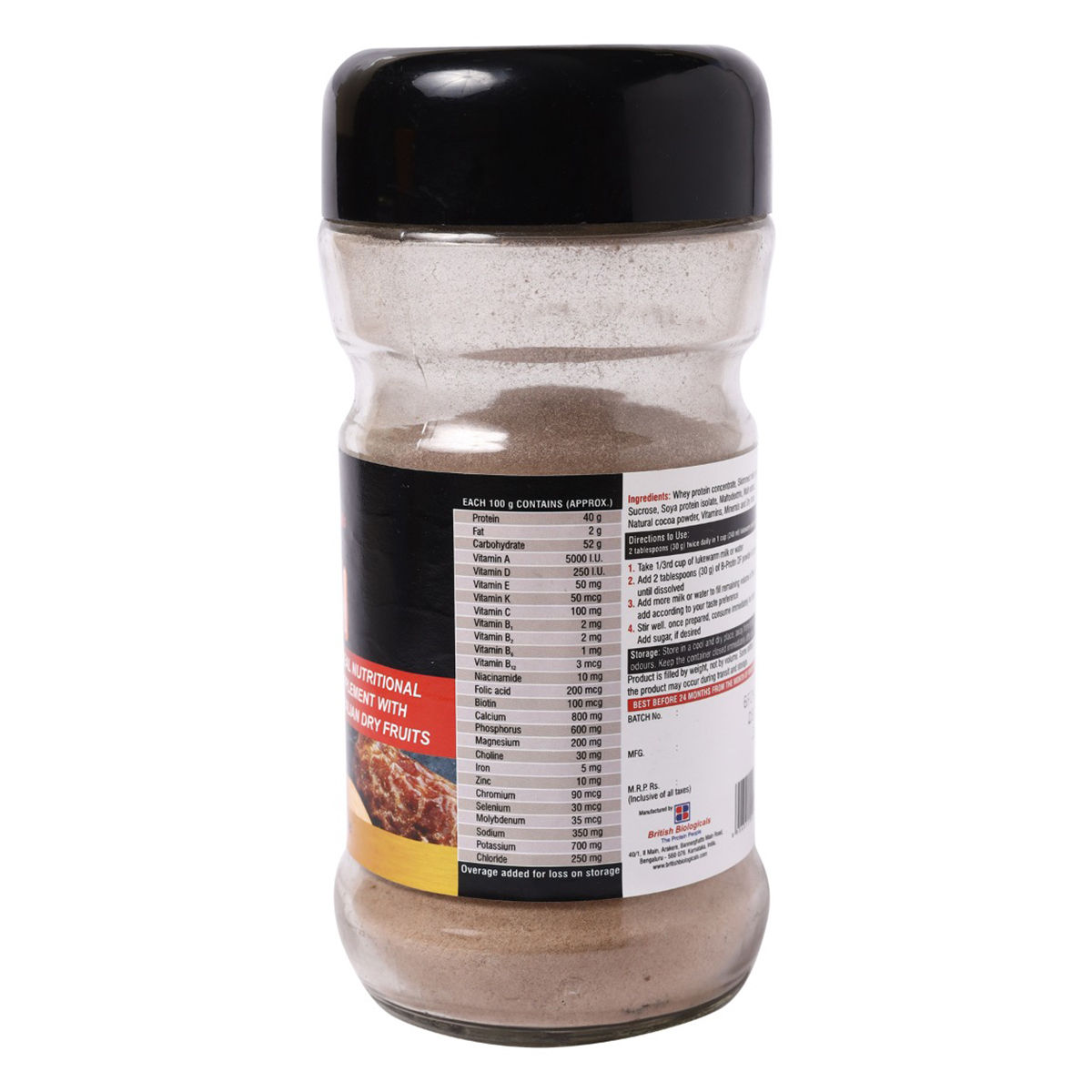 B-Protin Dry Fruit Flavour Powder, 200 gm Jar Price, Uses, Side Effects ...