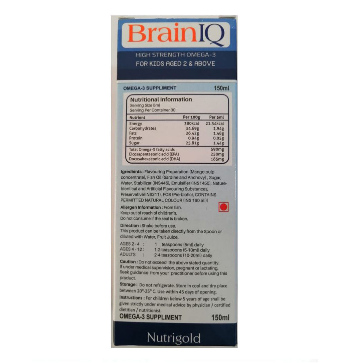 BrainIQ Syrup 150 ml Price, Uses, Side Effects, Composition - Apollo ...