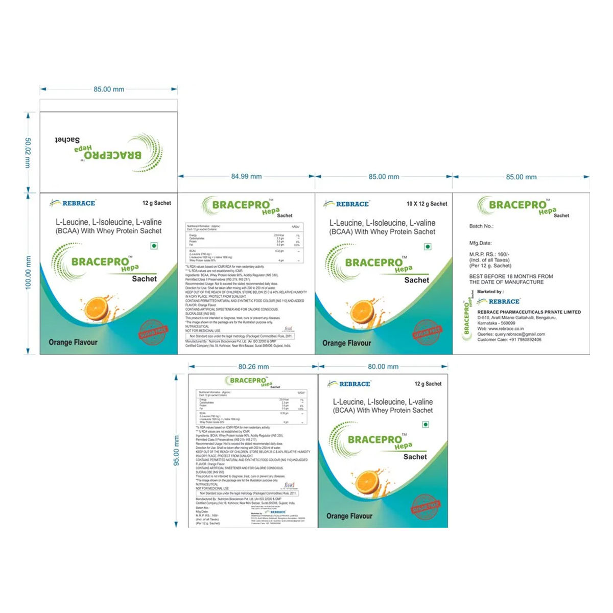 Bracepro Hepa Sugar Free Orange Flavour Sachet 14 gm Price, Uses, Side ...