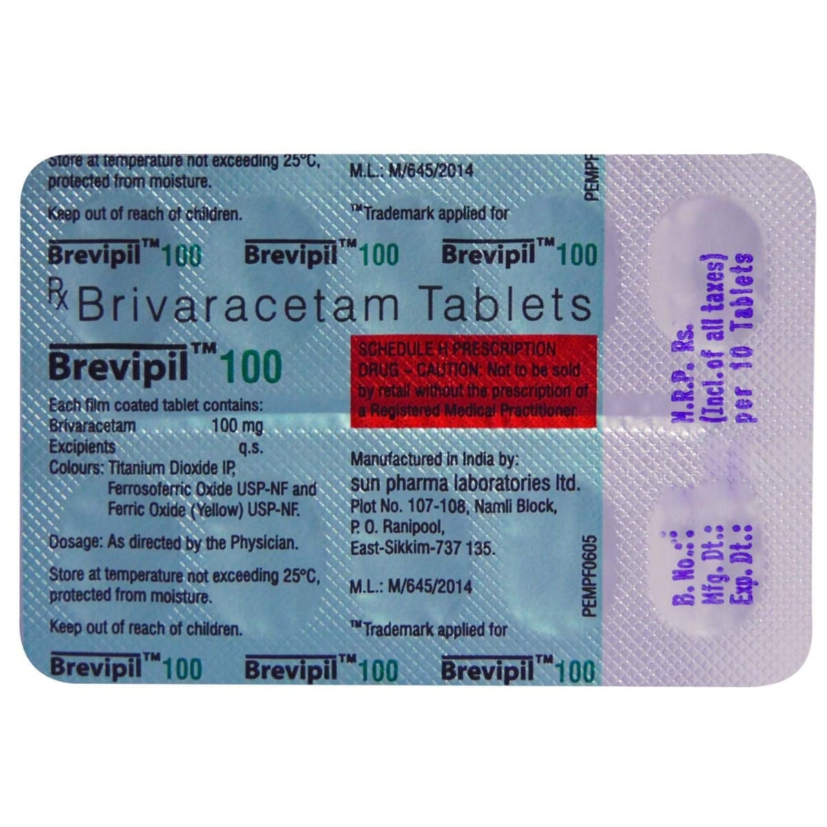 Brevipil 100 Tablet 10's Price, Uses, Side Effects, Composition ...