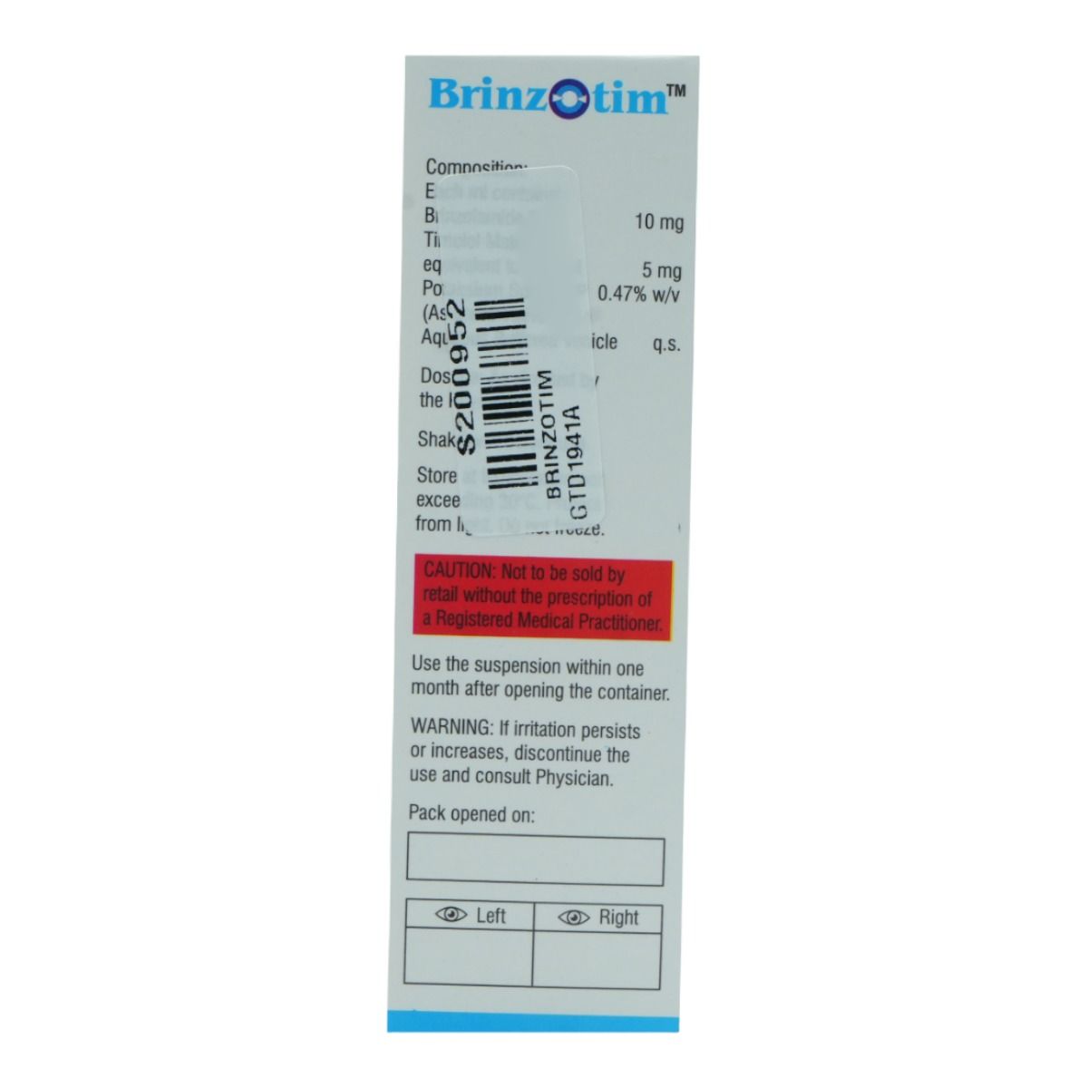 Brinzotim Eye Drops 5 ml | Uses, Side Effects, Price | Apollo Pharmacy