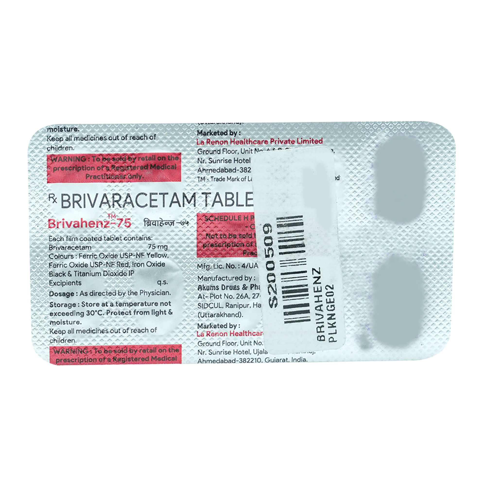 Brivahenz 75 Tablet 10's Price, Uses, Side Effects, Composition ...