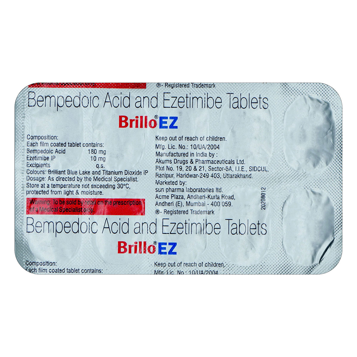 Brillo EZ Tablet | Uses, Side Effects, Price | Apollo Pharmacy