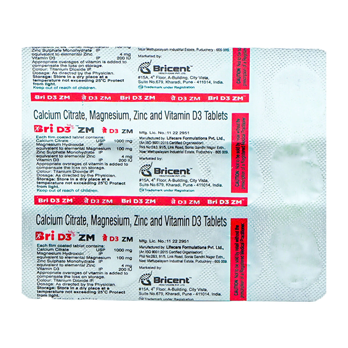 Bri D3 ZM Tablet | Uses, Side Effects, Price | Apollo Pharmacy