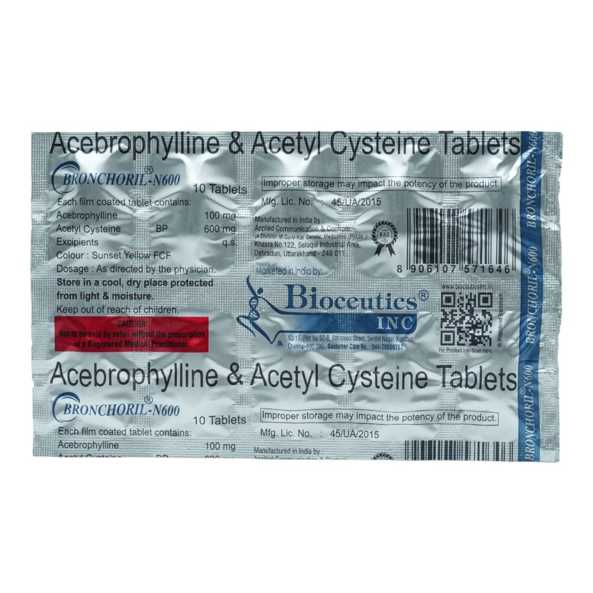 Bronchoril-N600 Tablet | Uses, Side Effects, Price | Apollo Pharmacy