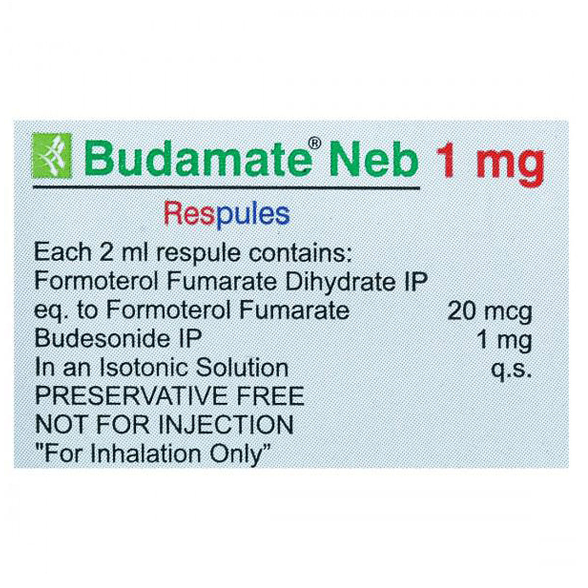 Budamate Neb 1 mg Respules 7 x 2 ml | Uses, Side Effects, Price ...