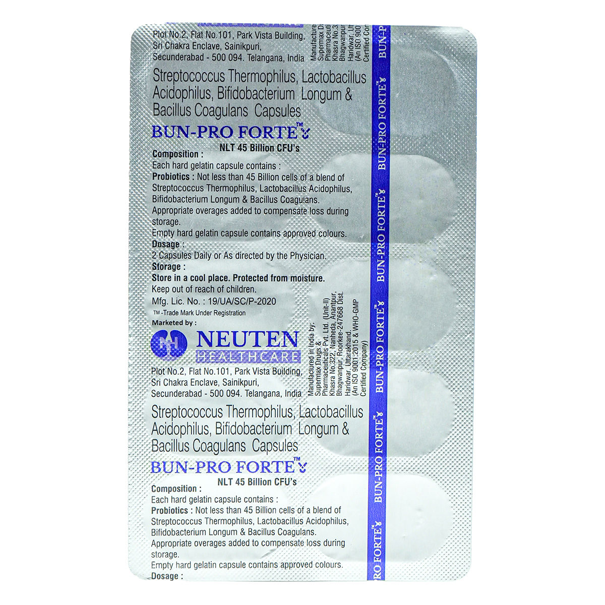 Bun Pro Forte NLT Capsule | Uses, Side Effects, Price | Apollo Pharmacy