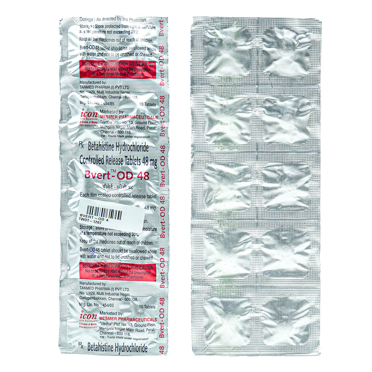 Bvert-OD 48 Tablet | Uses, Side Effects, Price | Apollo Pharmacy
