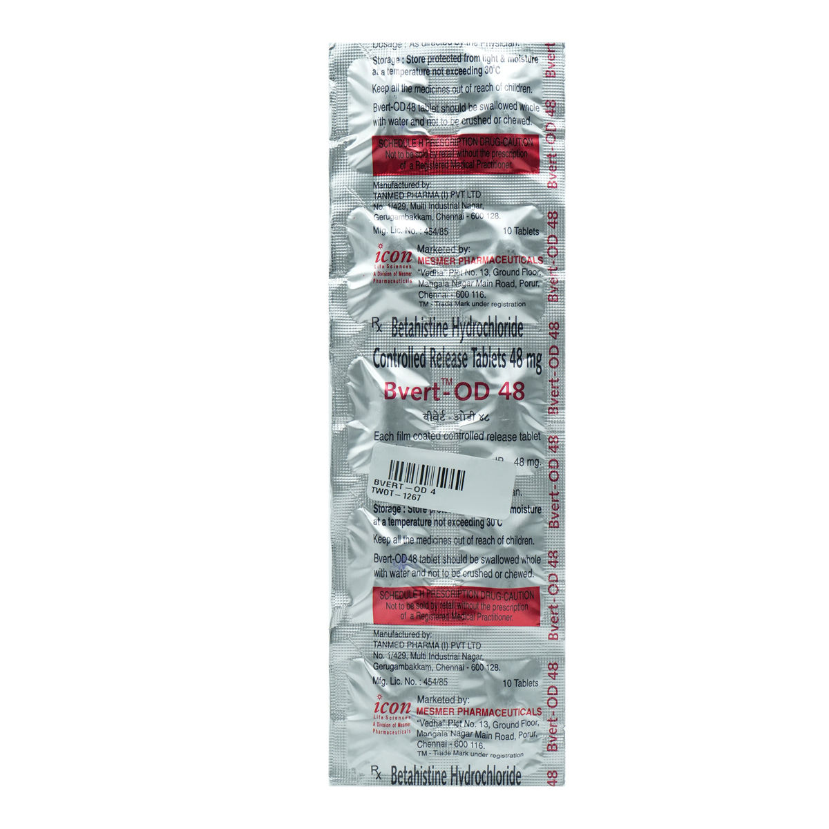 Bvert-OD 48 Tablet 10's Price, Uses, Side Effects, Composition - Apollo ...