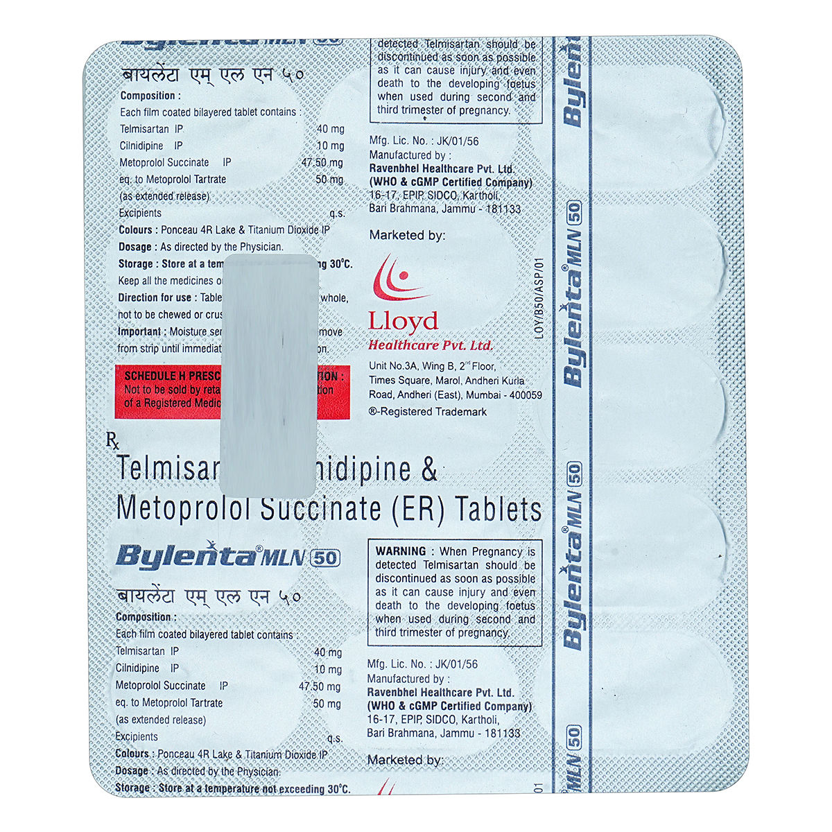 Bylenta MLN 50 Tablet | Uses, Side Effects, Price | Apollo Pharmacy