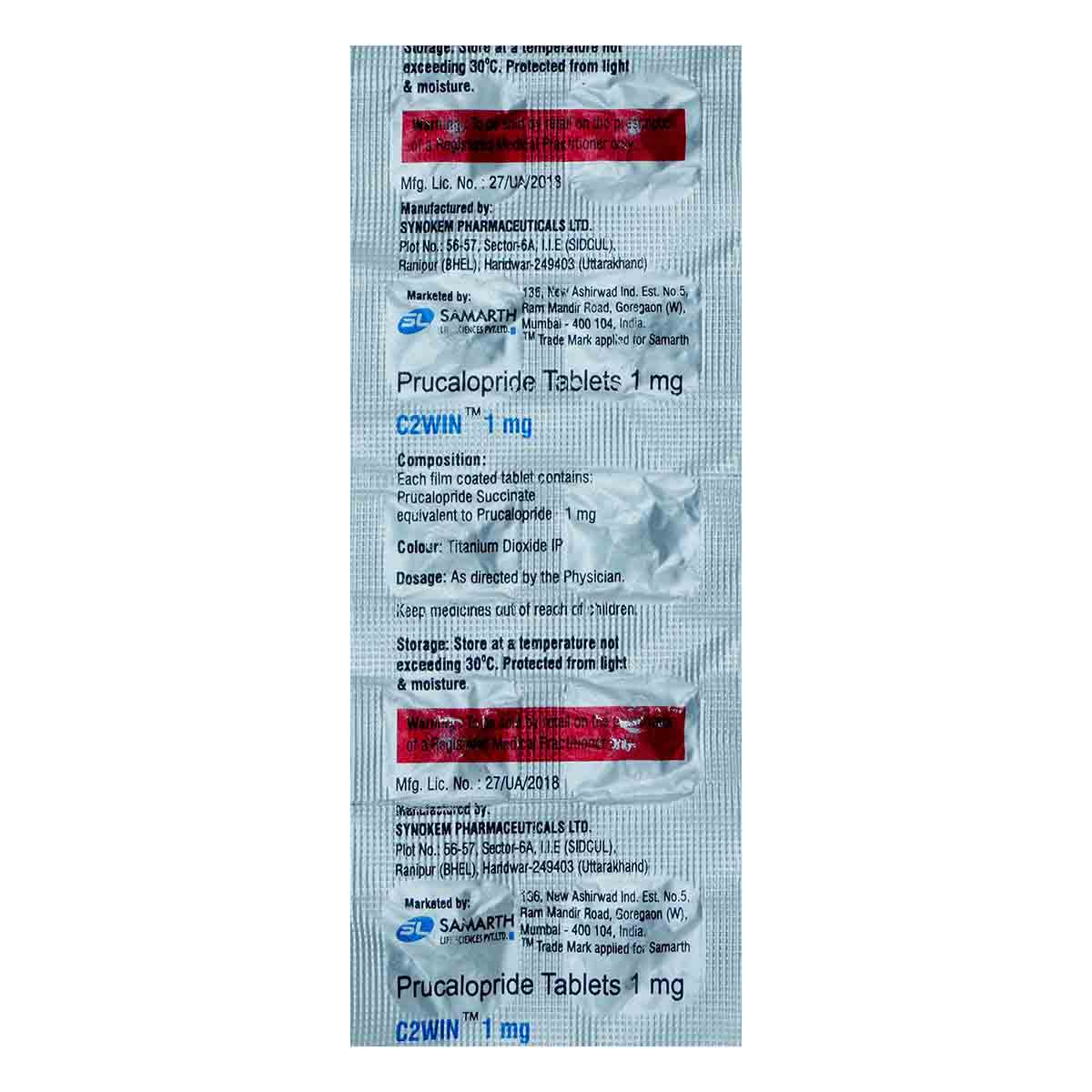 C2Win 1Mg Tablet | Uses, Side Effects, Price | Apollo Pharmacy