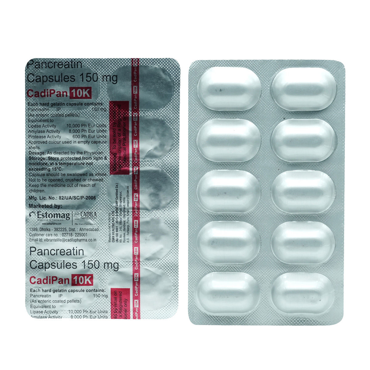 Cadipan 10k 150mg Capsule 10's Price, Uses, Side Effects, Composition ...