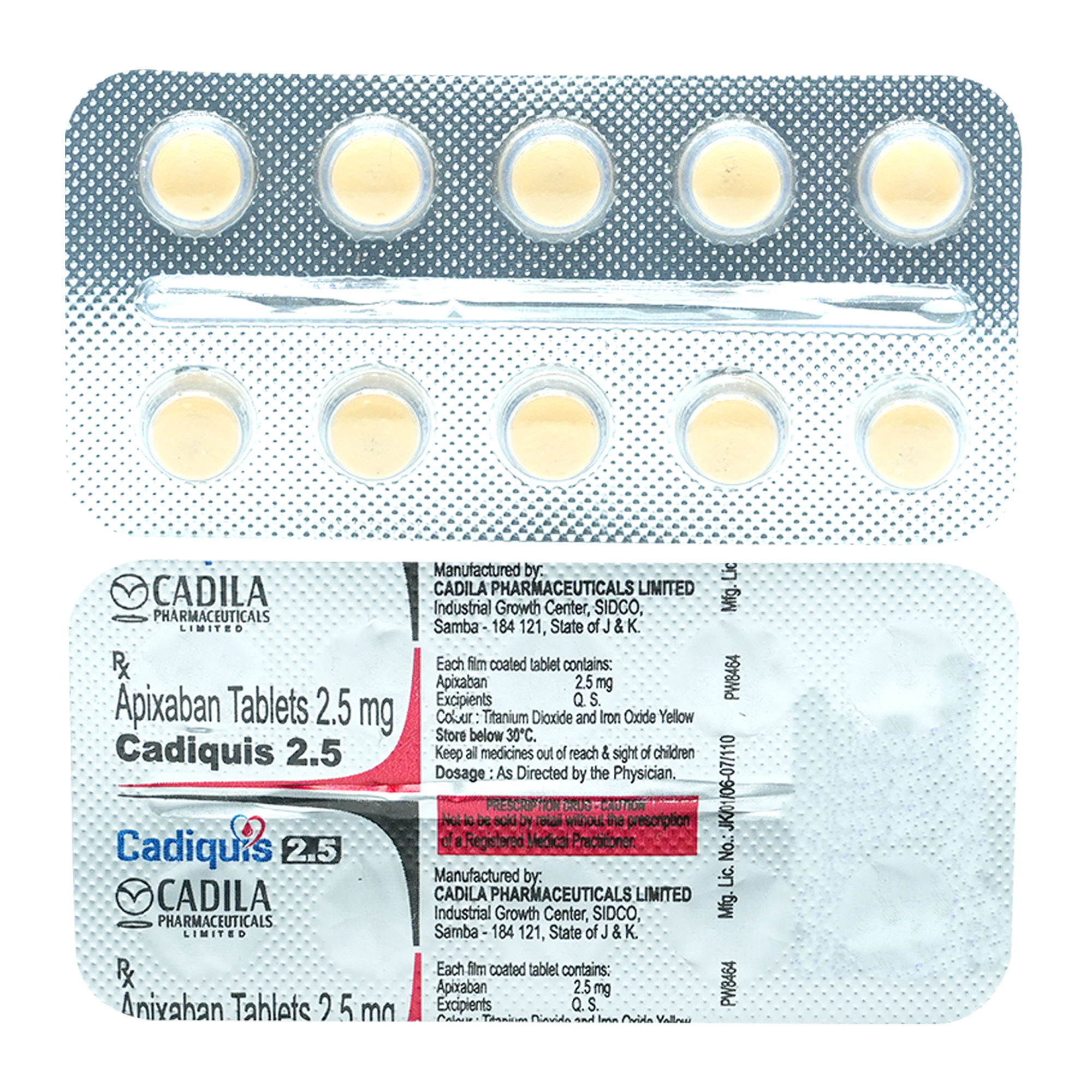 Cadiquis 2.5 Tablet | Uses, Side Effects, Price | Apollo Pharmacy