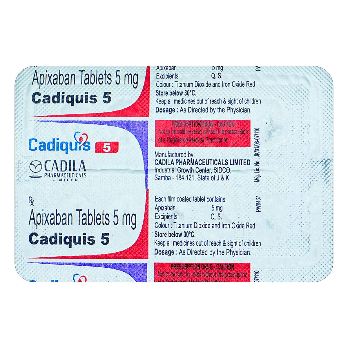 Cadiquis 5 Tablet | Uses, Side Effects, Price | Apollo Pharmacy