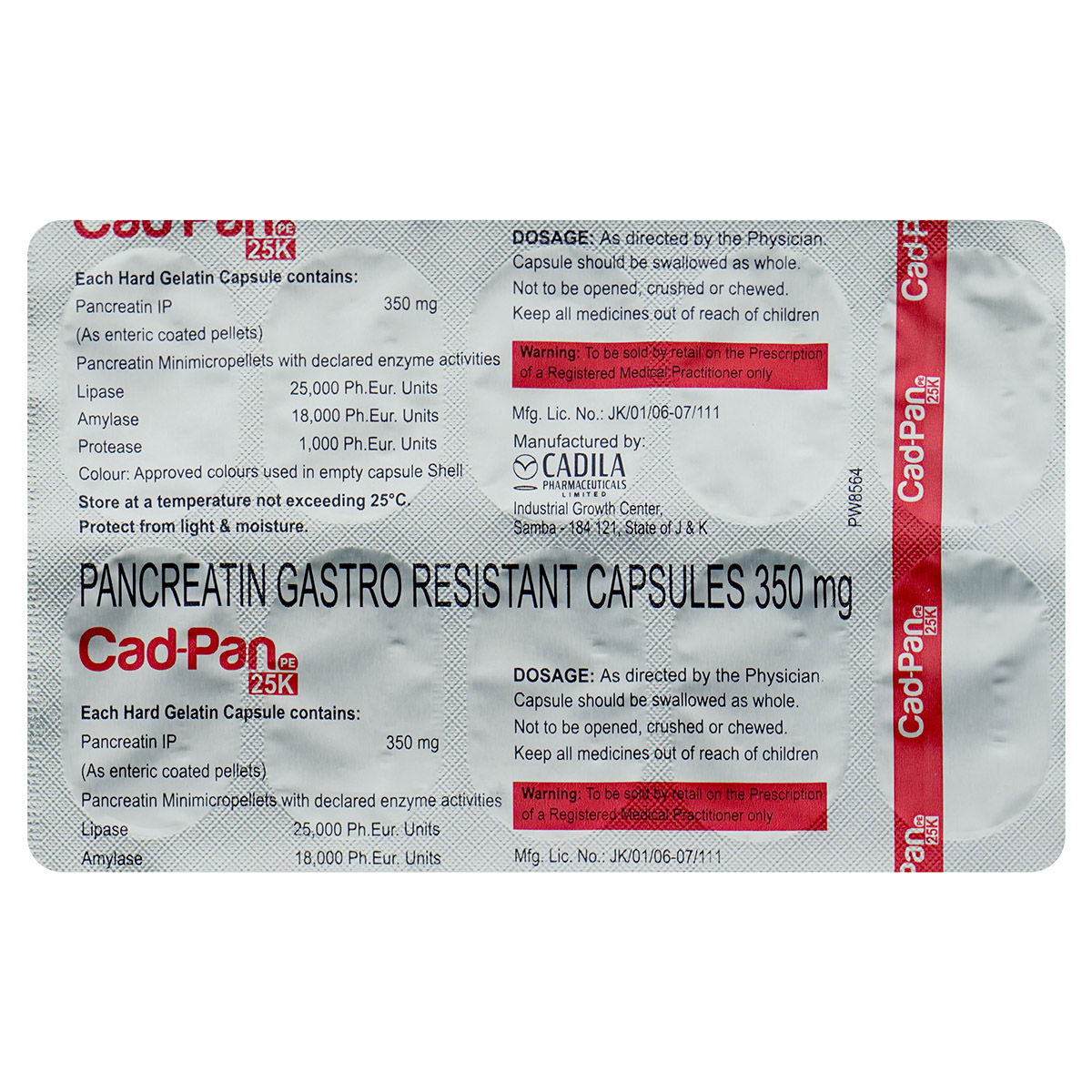 Cad-Pan PE 25K Capsule | Uses, Side Effects, Price | Apollo Pharmacy