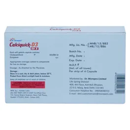 Calciquick-D3 60K Tablet | Uses, Side Effects, Price | Apollo Pharmacy