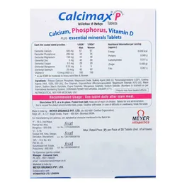 Calcimax P Tablet | Uses, Side Effects, Price | Apollo Pharmacy