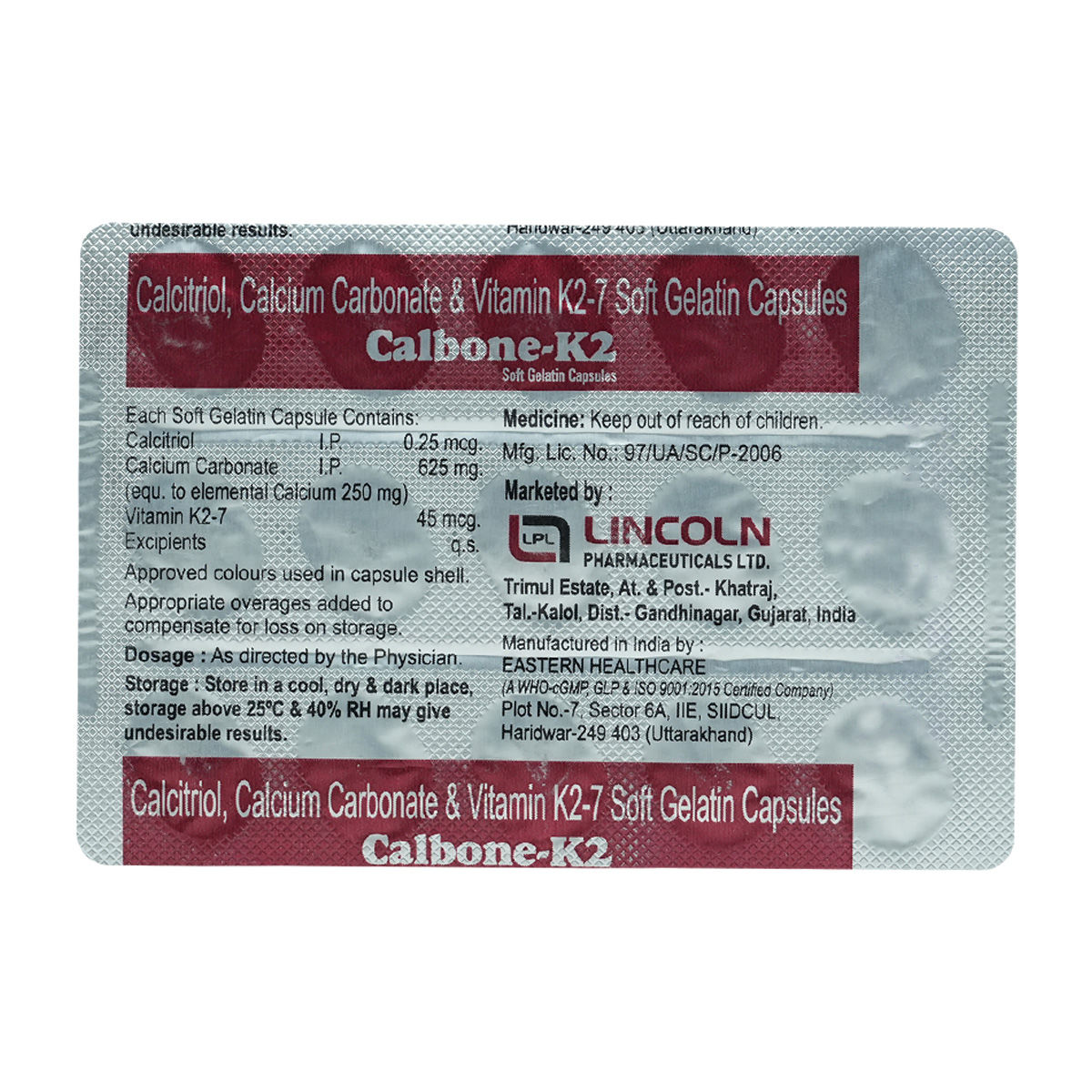Calbone-K2 Softgel Capsule | Uses, Side Effects, Price | Apollo Pharmacy