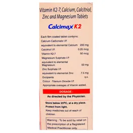 Buy Calcimax K2 Tablet | 19 Minutes Delivery | Apollo Pharmacy