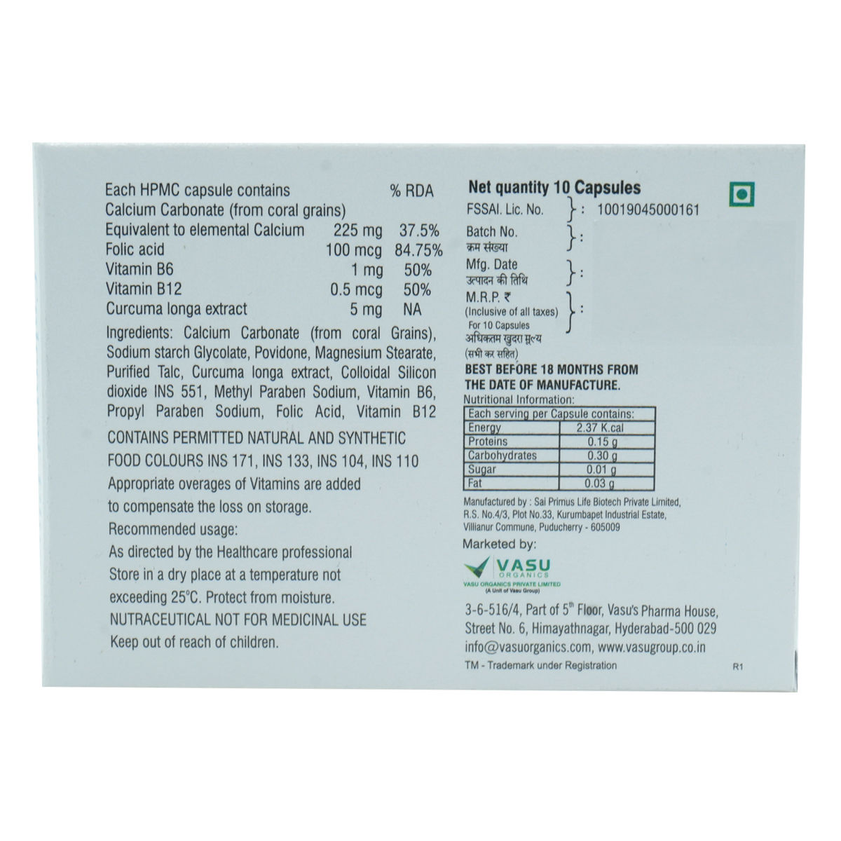 Calcoral Plus Cap 10'S Price, Uses, Side Effects, Composition - Apollo ...