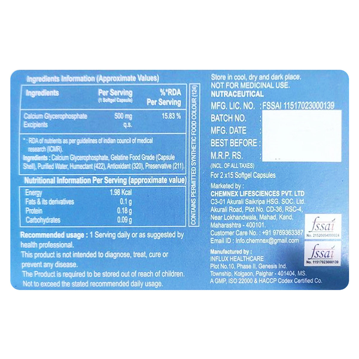 Buy Calcine Plus Capsule | 19 Minutes Delivery | Apollo Pharmacy