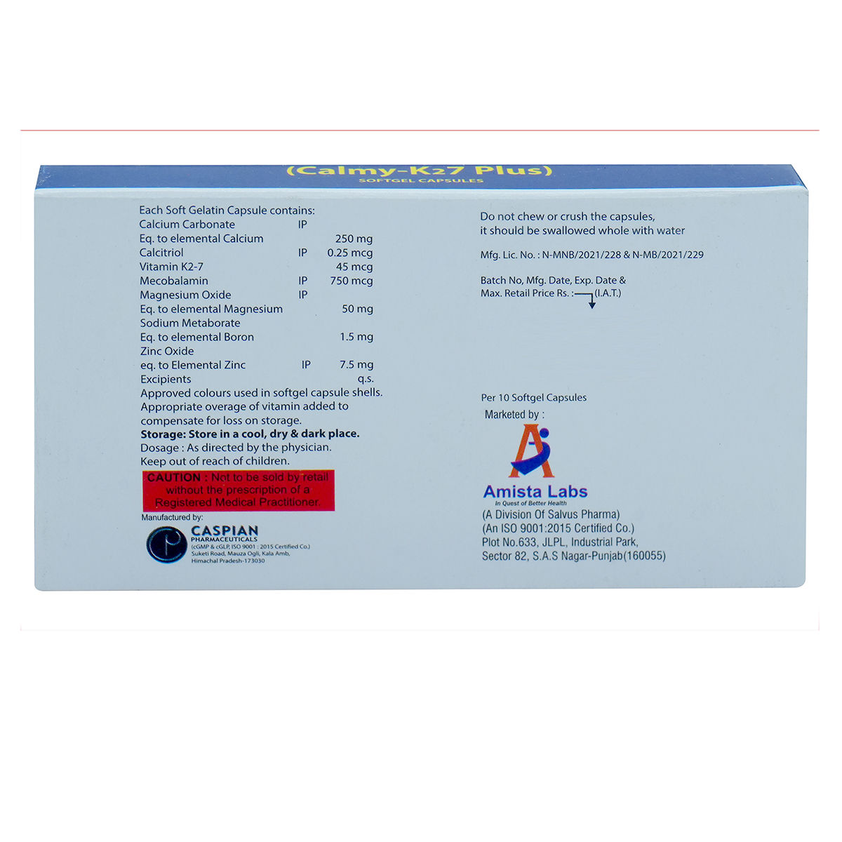 Calmy-K27 Plus Softgel Capsule | Uses, Side Effects, Price | Apollo ...