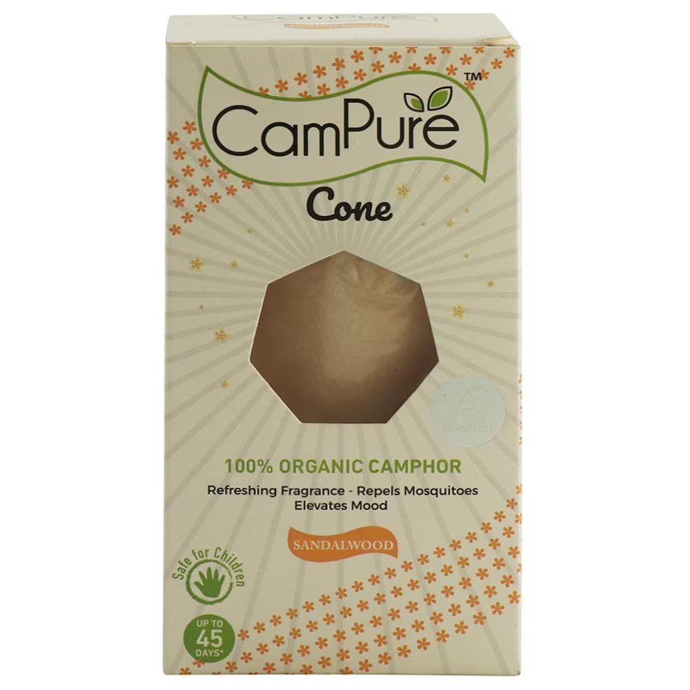 Campure Cone 100% Organic Camphor Sandalwood, 60 gm Price, Uses, Side ...