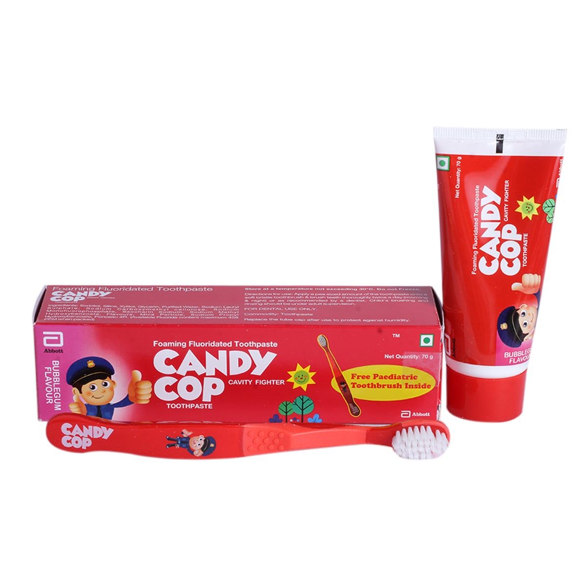 Candy Cop Bubblegum Flavour Toothpaste | Uses, Side Effects, Price ...