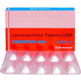 Carnitor-500 Tablet | Uses, Side Effects, Price | Apollo Pharmacy