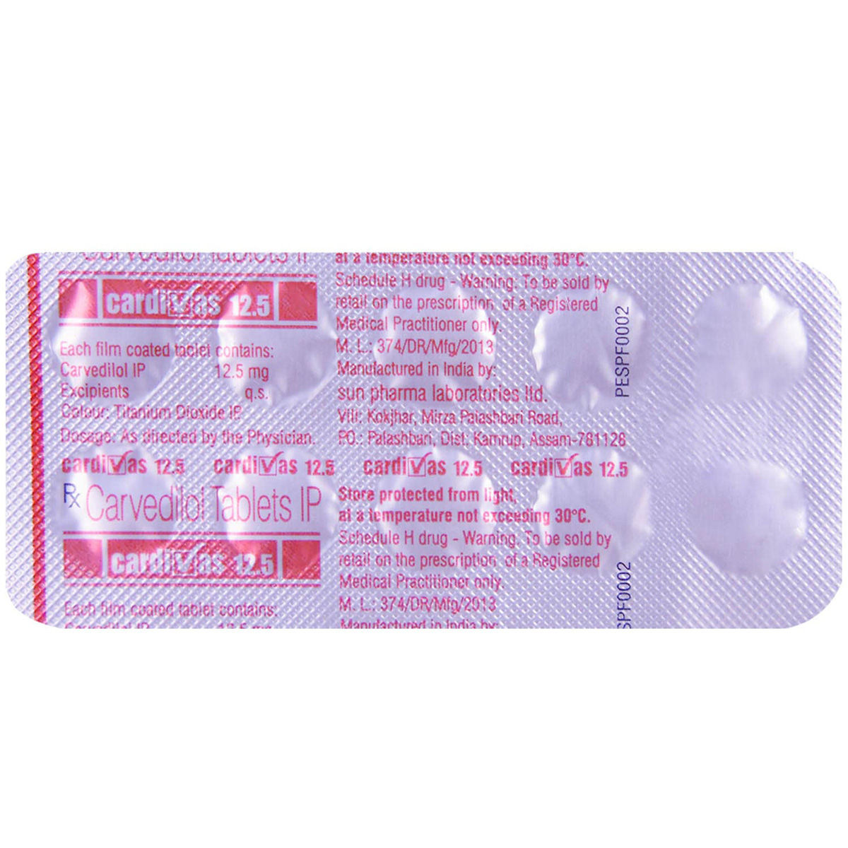 Cardivas 12.5 Tablet | Uses, Side Effects, Price | Apollo Pharmacy