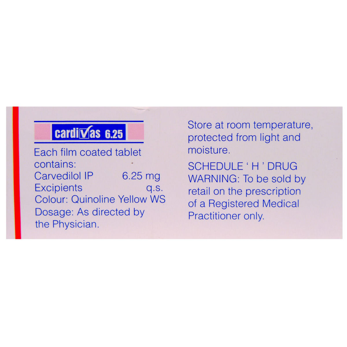 Cardivas 6.25 Tablet 10's Price, Uses, Side Effects, Composition ...